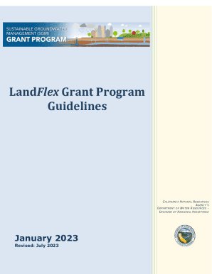 Fillable Online water ca California's Central Valley's Landflex Grant ...