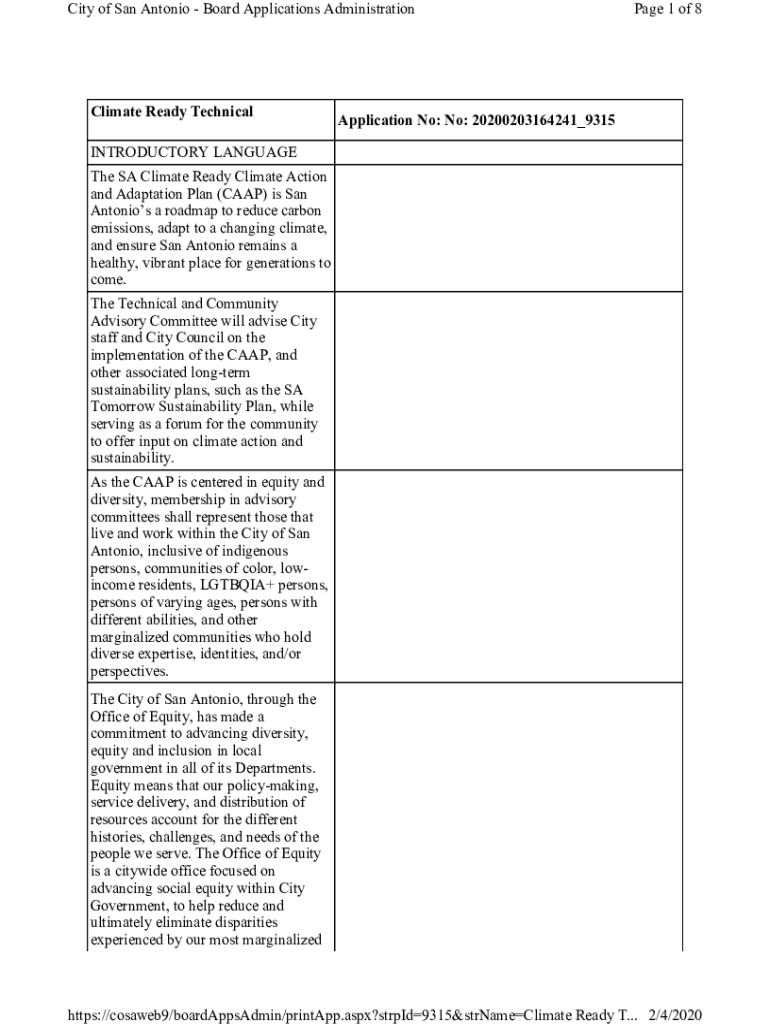 Fillable Online Alamo Draft Priority Climate Action Plan Fax Email ...