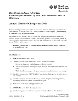 Fillable Online Blue Medicare PPO Freedom+ Annual Notice of Changes ...