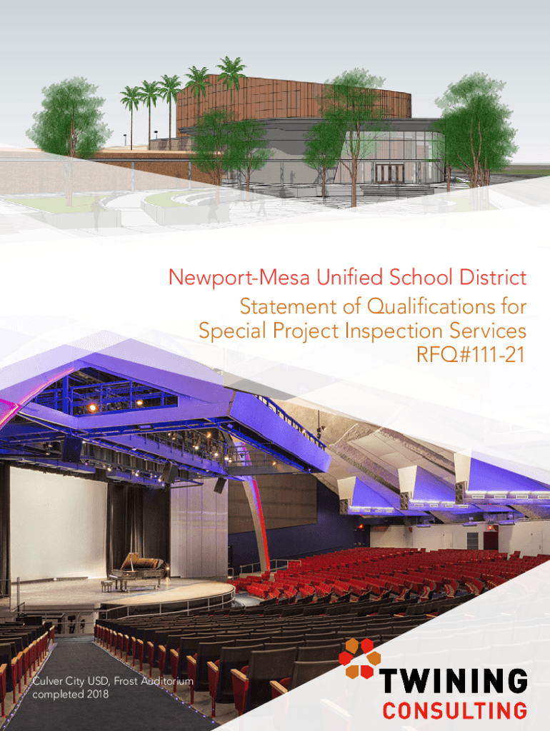 Fillable Online RFQ #11121 SPECIAL PROJECT INSPECTION SERVICES Fax ...