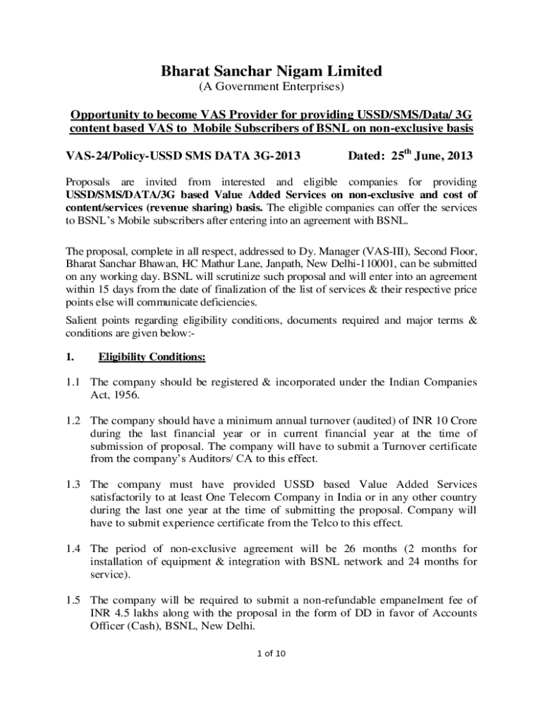 Fillable Online 3G content based VAS to Wireless Subscribers of ... Fax ...