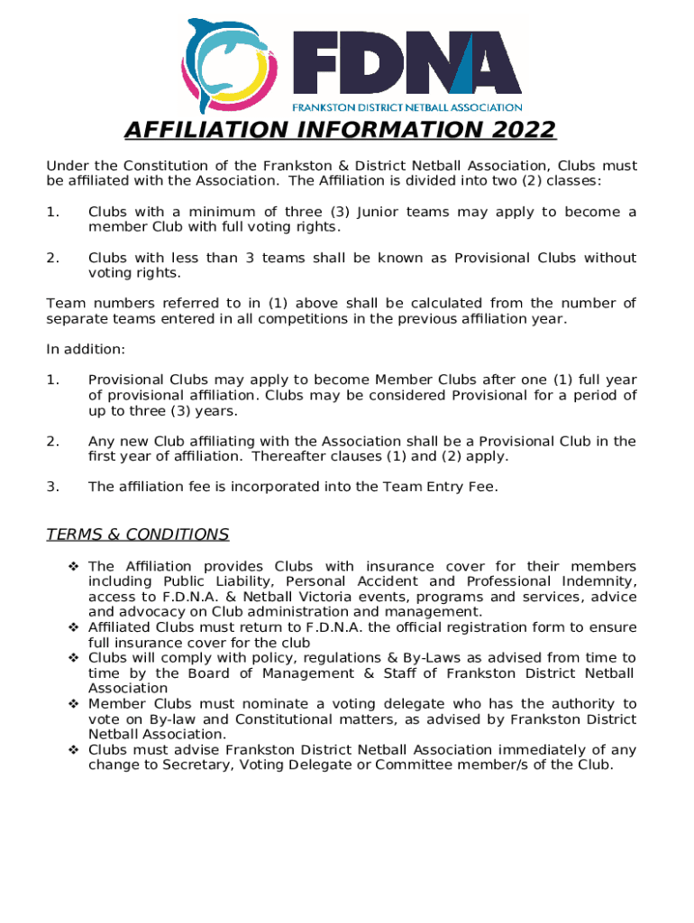 Under the Constitution of the Frankston & District Netball Association ...