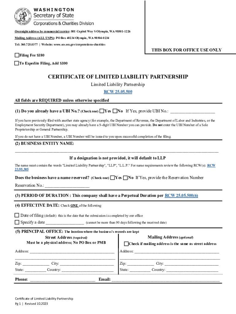 Fillable Online INSTRUCTIONS: CERTIFICATE OF A LIMITED LIABILITY ...