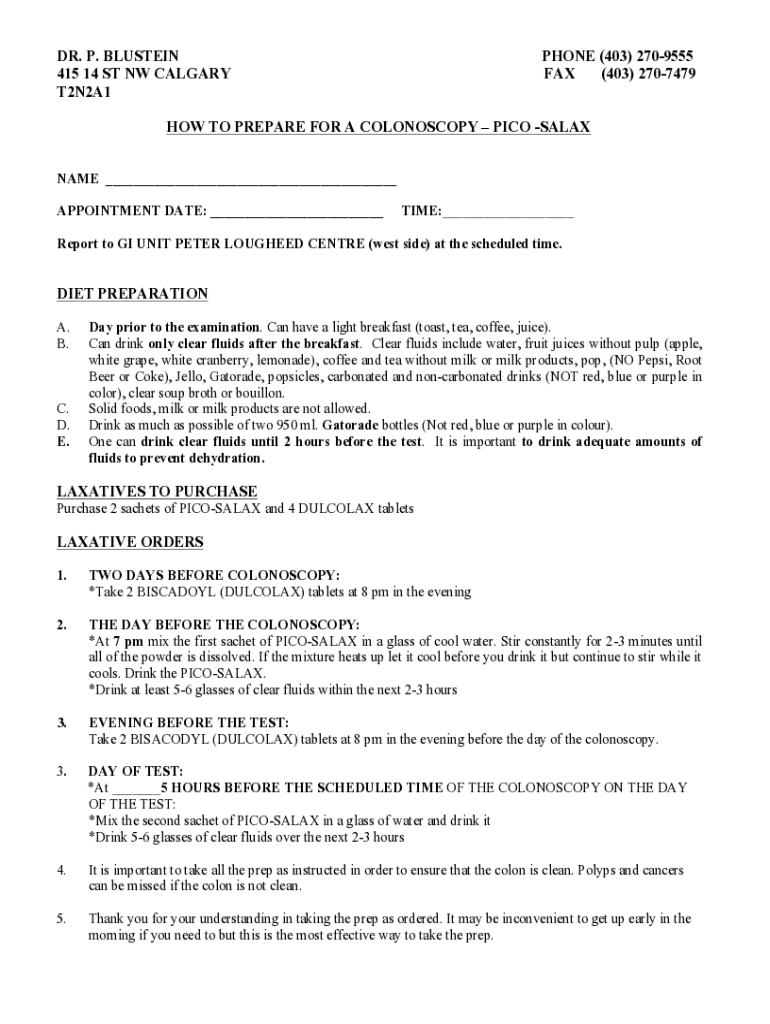 Fillable Online Seeking the ultimate bowel preparation for colonoscopy ...