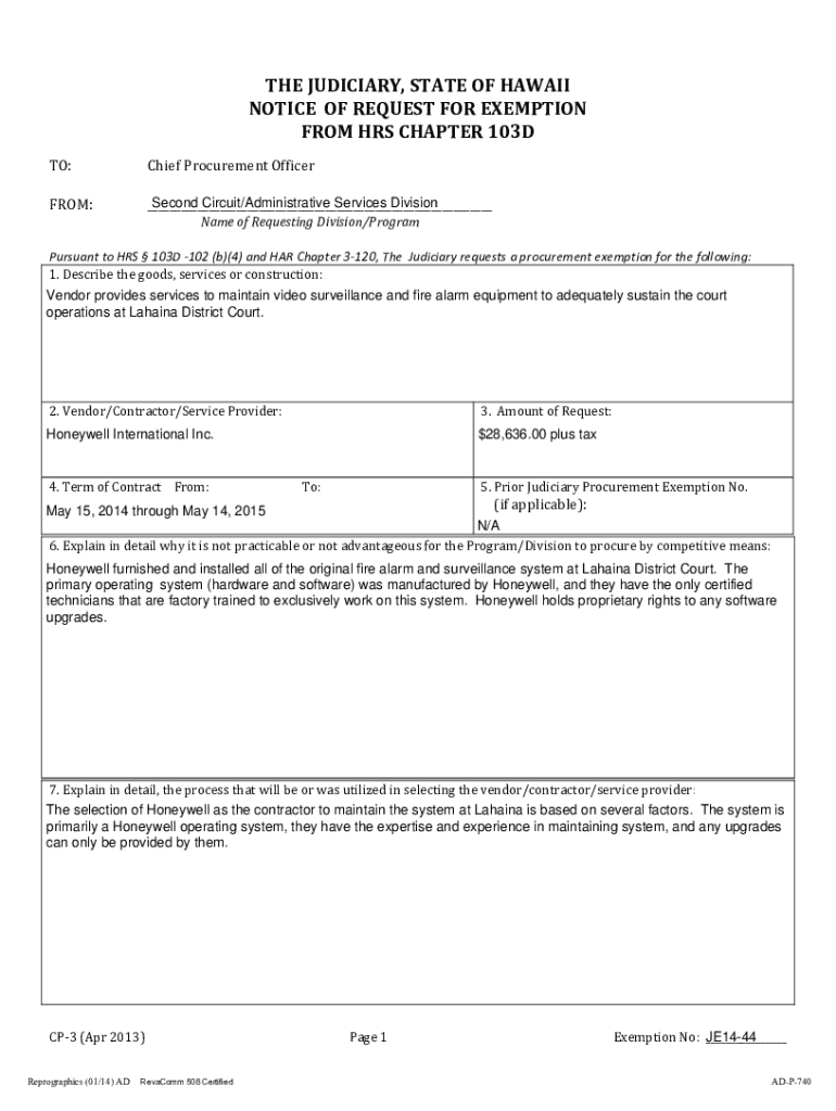 Fillable Online THE JUDICIARYSTATE OF HAWAI'I - Hawaii State ...