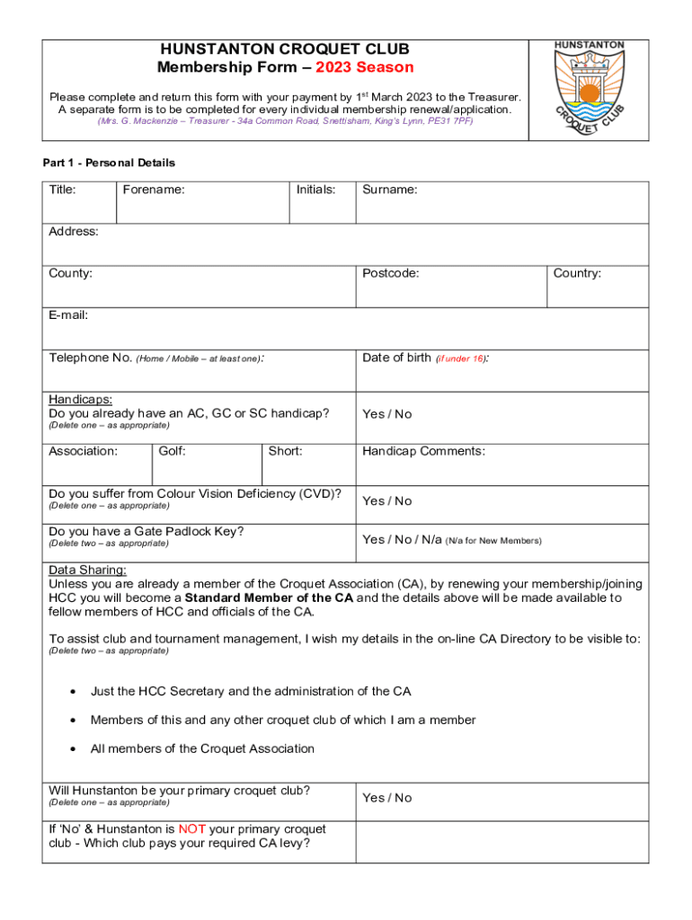 Fillable Online hunstantoncroquetclub co HCC-Final-100-Club-Application-Form-.pdf Fax Email ...