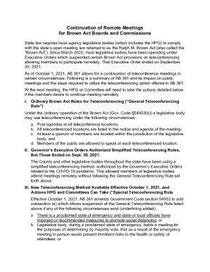 Fillable Online Open and Public IV - Guide to the Brown Act Fax Email ...