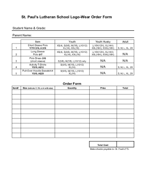 Fillable Online School Logo Order Form Fax Email Print - pdfFiller