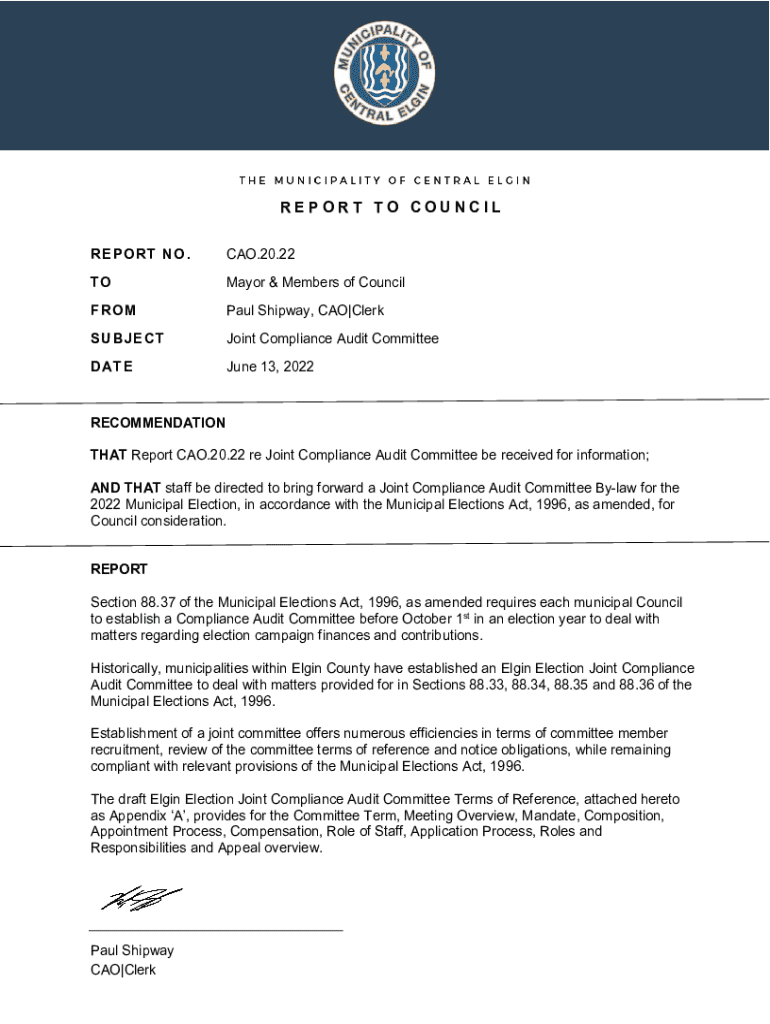 Fillable Online Annual report of the chief of the office of internal ...