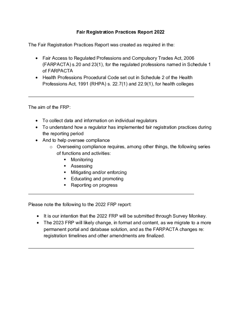 Fillable Online Fair Access to Regulated Professions and Compulsory Trades Act, 2006 Fax Email ...