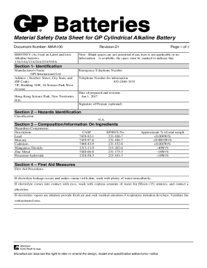 Fillable Online Material Safety Data Sheet for GP ... - lotpicture.com - / Fax Email Print ...