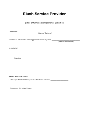 Fillable Online CARTIER AUTHORIZATION LETTER Fax Email Print - pdfFiller