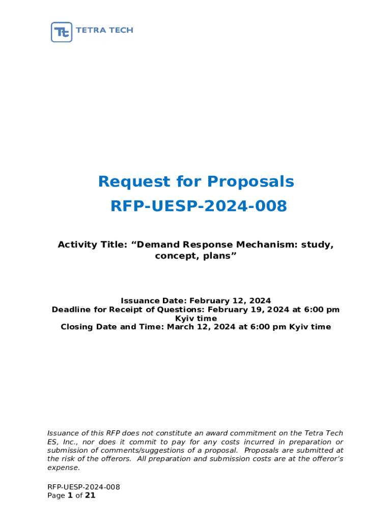 study, concept, plans/Ukraine/Tetra Tech Doc Template | pdfFiller