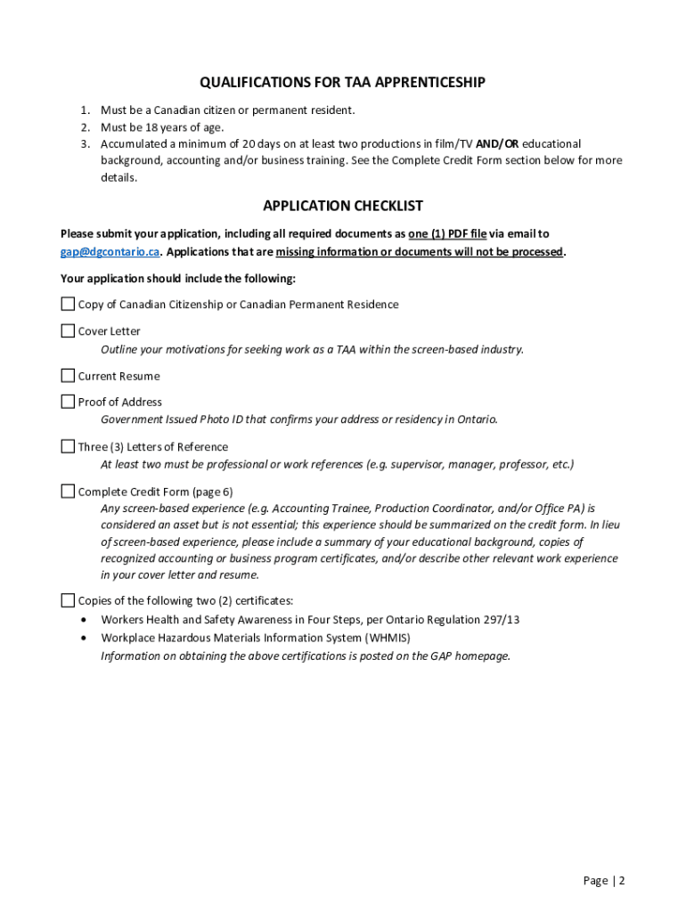 Fillable Online Guild Apprenticeship Program Application Trainee ...