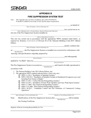Fillable Online Fire Suppression System Test Form NBC-2019AE. Fire ...