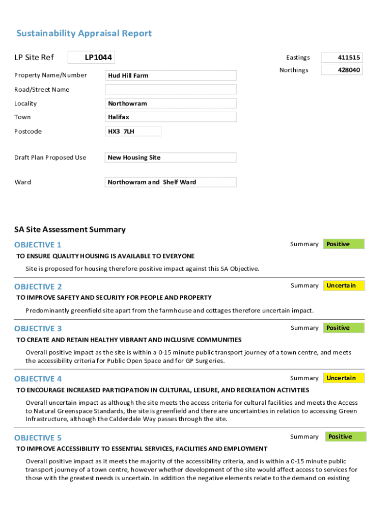 Fillable Online Sustainability Appraisal (SA) for the Portsmouth Local Plan Fax Email Print ...