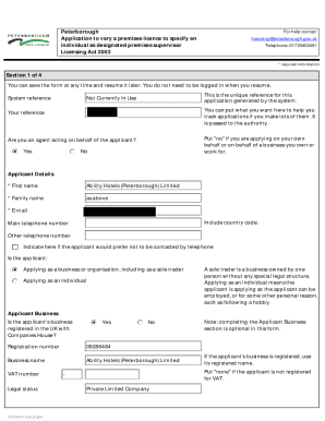 Fillable Online Licensing Act 2003Application to vary a premises ...