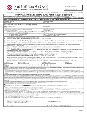 Fillable Online Hospital Claim Form Individual2020.9.22 Fax Email Print - pdfFiller