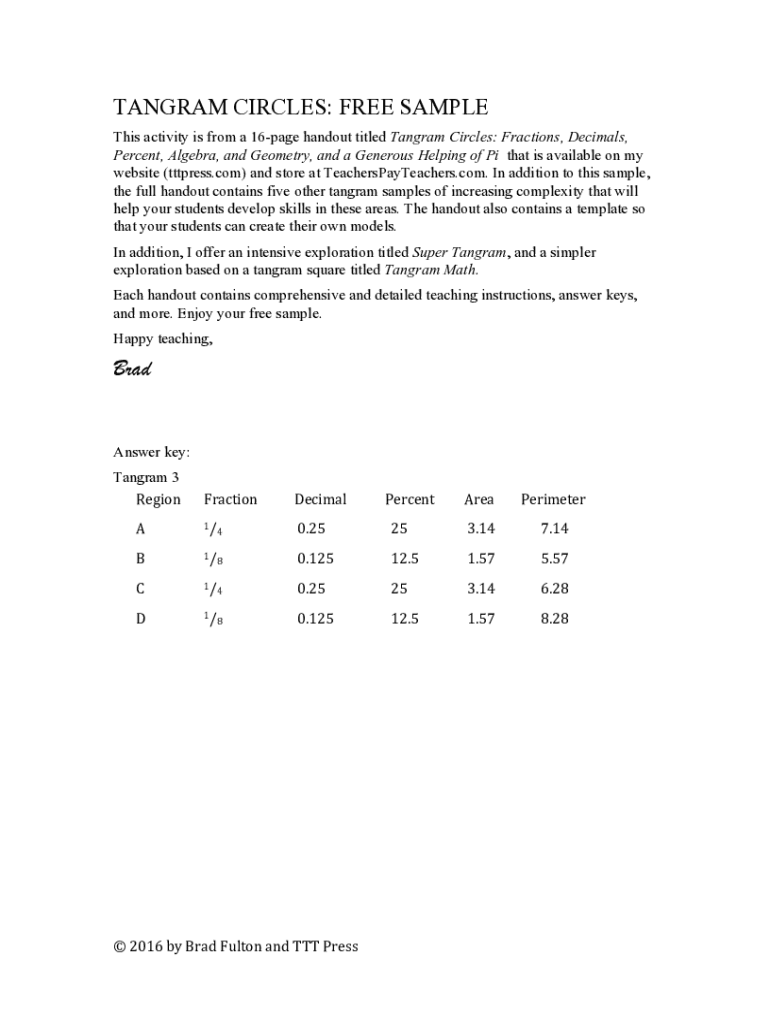 Fillable Online Fractions, Geometry, Algebra, and a Generous Helping of ...
