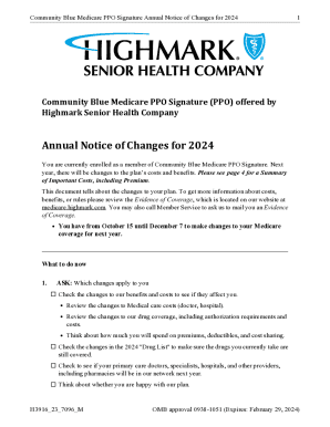 Fillable Online Community Blue Medicare PPO Signature Annual Notice of ...