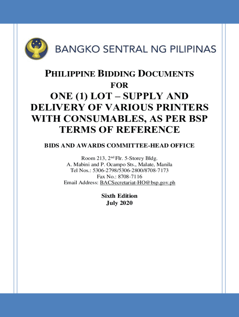 Fillable Online Procurement for the Supply and Delivery of Various Printer ... Fax Email Print ...