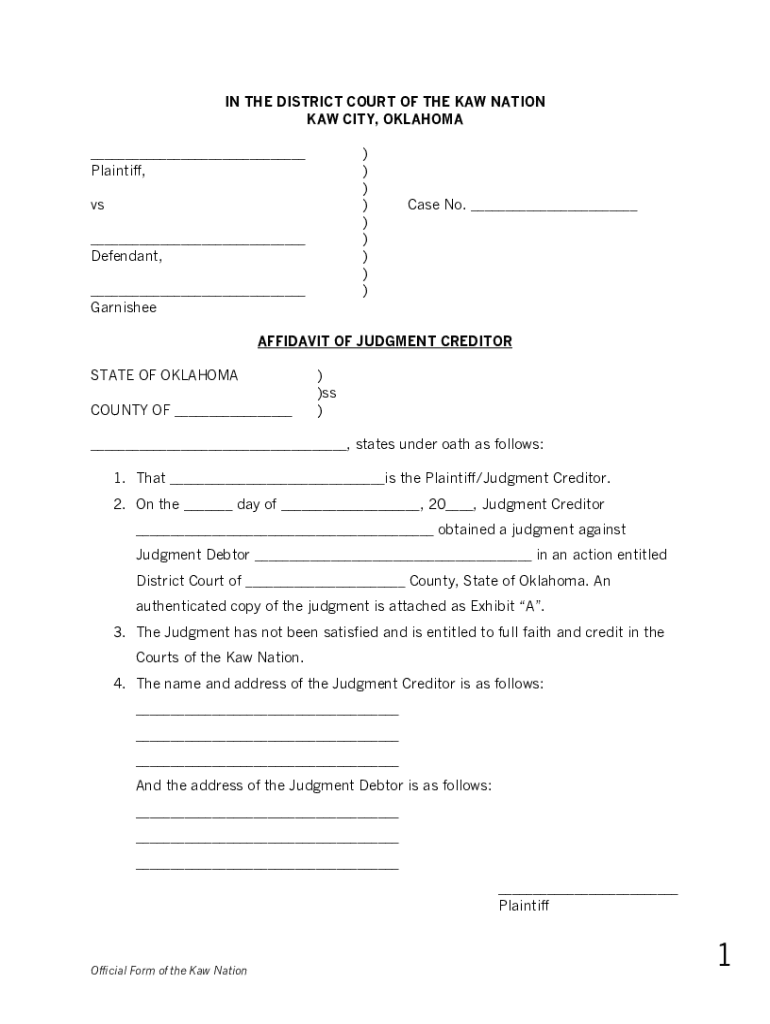 Fillable Online Fillable Online Garnishment Affidavit Fax Email Print Fax Email Print - pdfFiller