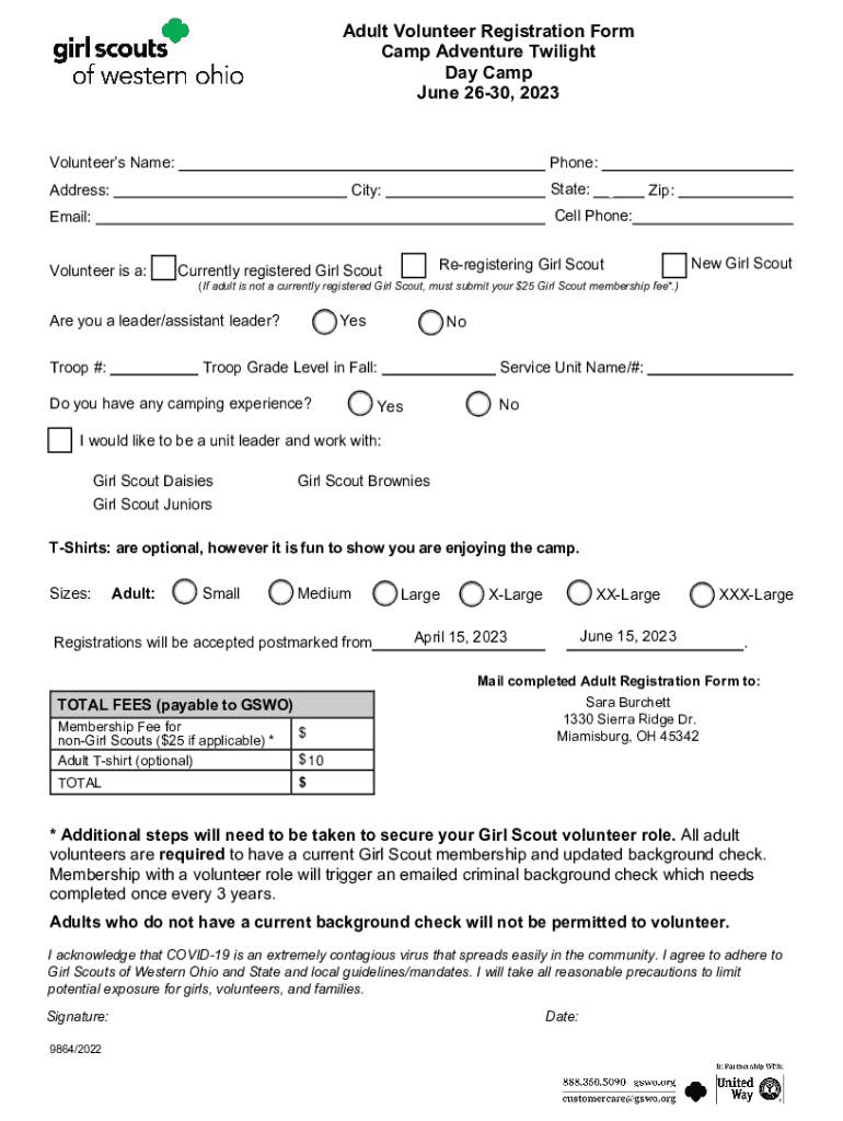 Fillable Online register - Girl Scout Twilight Camp Fax Email Print ...