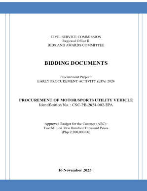 Fillable Online early procurement activity (epa) for the Fax Email ...