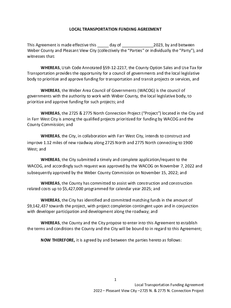 Fillable Online DRAFT ROAD USE AGREEMENT EXCERPT FROM ... Fax Email ...