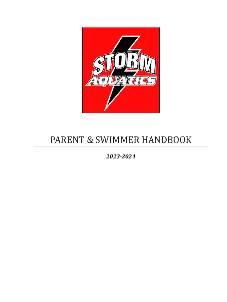 Fillable Online Storm Aquatics Swim Team - Forms/Handbook Fax Email ...