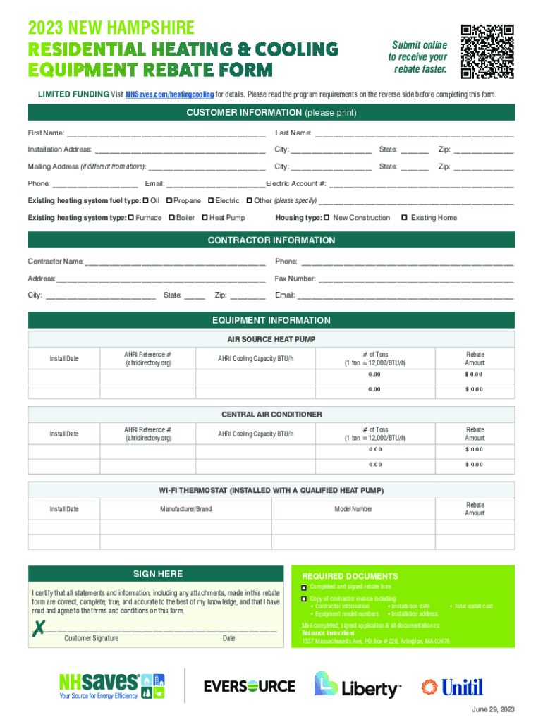 Fillable Online RESIDENTIAL HEATING & COOLING Fax Email Print - pdfFiller