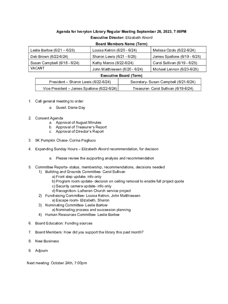 Fillable Online Executive Director: Elizabeth Alvord Fax Email Print ...