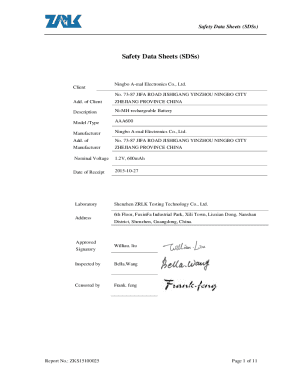 Fillable Online Safety Data Sheet (SDS) Search Fax Email Print - pdfFiller