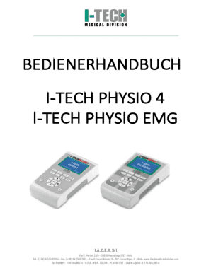 Ausfüllbar Online I-TECH PHYSIO EMG Fax Email Drucken - pdfFiller