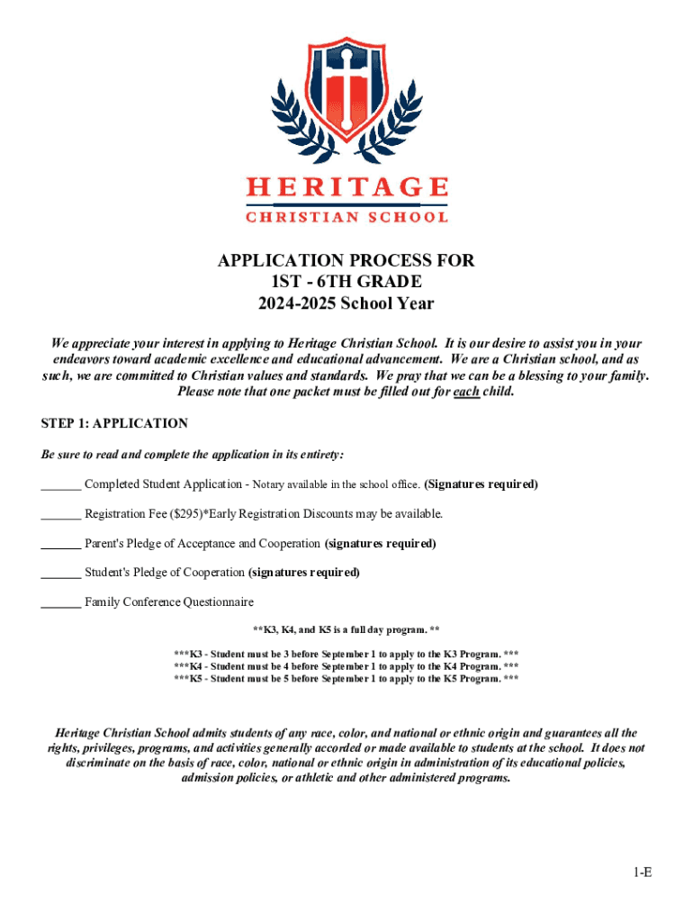Fillable Online 1st-6th Application 24-25 Fax Email Print - pdfFiller