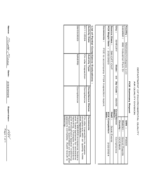 Fillable Online List of Partial Compliance Evaluations : - Comments Fax ...