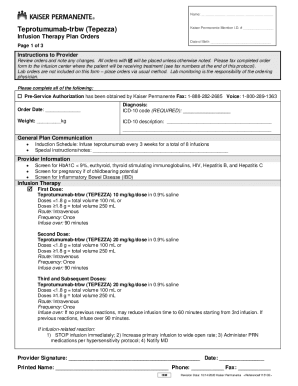 Fillable Online Teprotumumab-trbw (Tepezza) Infusion Therapy Plan ...