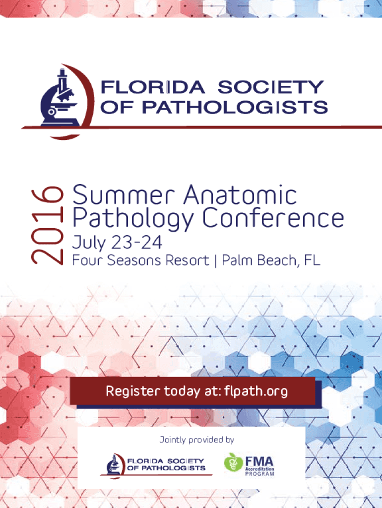 Fillable Online Florida Association of Pathologists 50th Annual ...