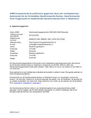 Invulbaar Online ANBI-format 1 A. Algemene gegevens Naam ANBI Faxnummer ...