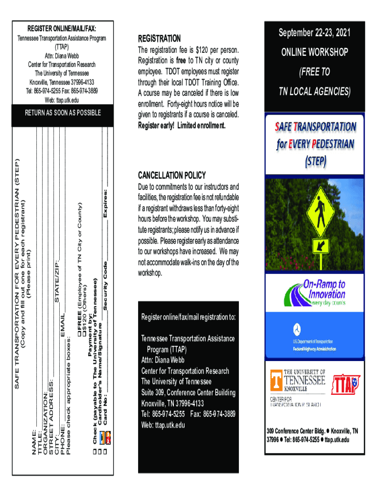 Fillable Online ttap utk SAFE TRANSPORTATION FOR EVERY PEDESTRIAN (STEP ...