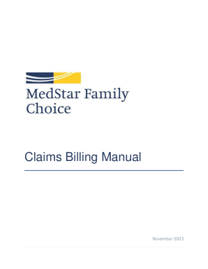 Fillable Online provider alert: medstar family choice claims billing ...