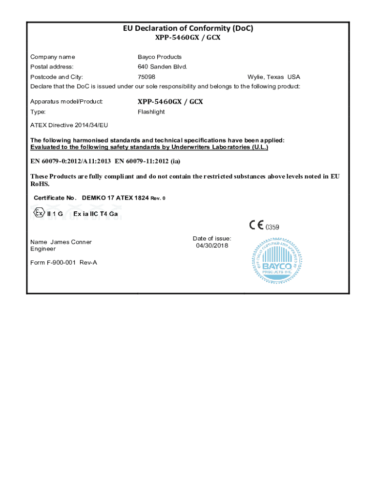 Fillable Online XPP-5460GX: Zone 0 IS Low-Profile Dual-Light Headlamp Fax Email Print - pdfFiller