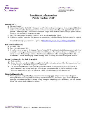 Completable En línea Open Reduction and Internal Fixation of Patella ...