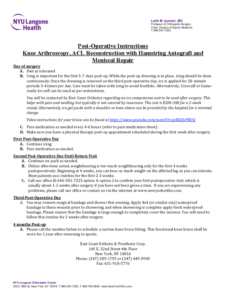 Completable En línea Rehabilitation Protocol: Arthroscopic Meniscus ...