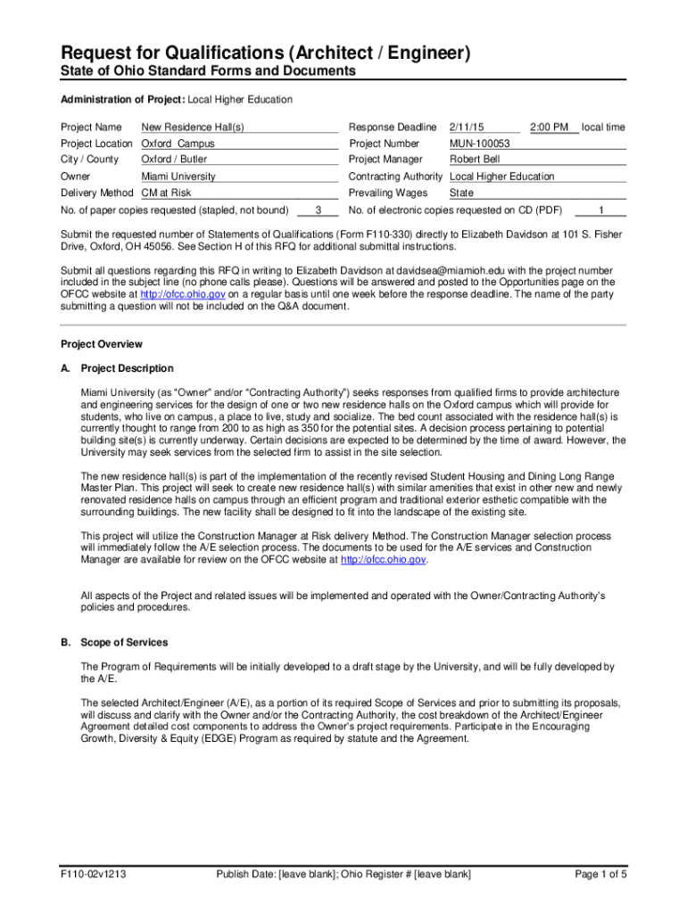 Fillable Online QS Request Info (Global RFI) Fax Email Print - pdfFiller