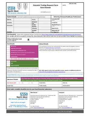Fillable Online b-s-h org DOC4900-Genomic-Testing-Request-Form-Rare ...