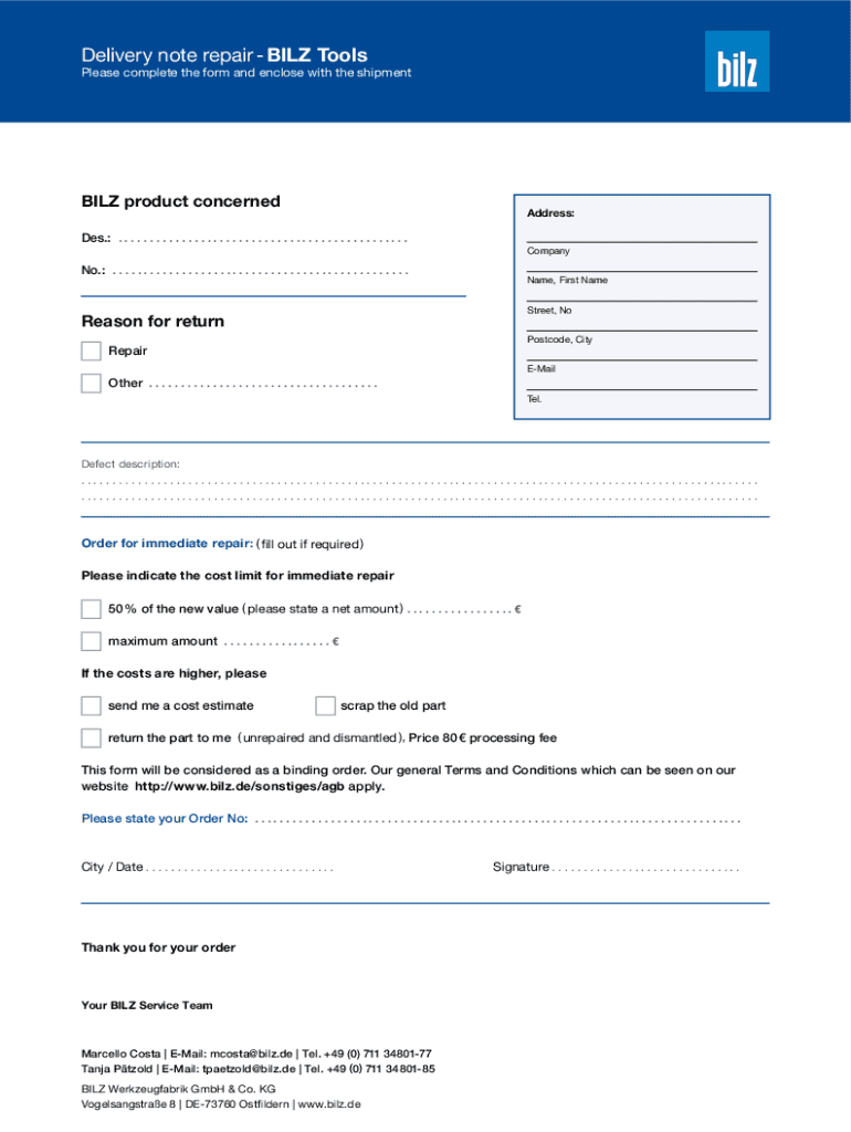 Fillable Online Free online delivery note generator Fax Email Print ...
