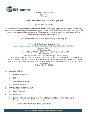 Fillable Online Town of Wellington, Colorado Fax Email Print - pdfFiller