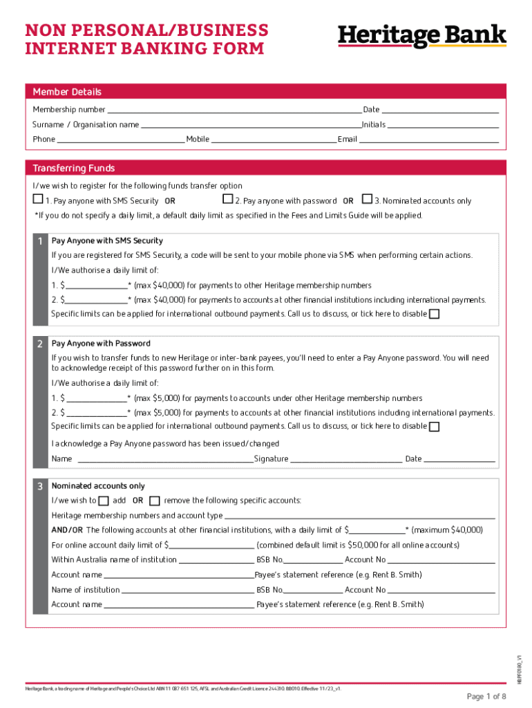 Fillable Online Internet Banking and Bill Payment Agreement Effective ...