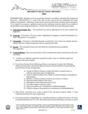 Fillable Online Yardi Resident Screening Criteria, RentCafe helps you ...